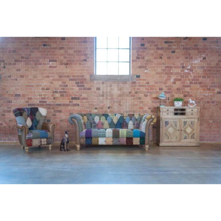 Harlequin Patchwork 2 Seat | Pine and Oak